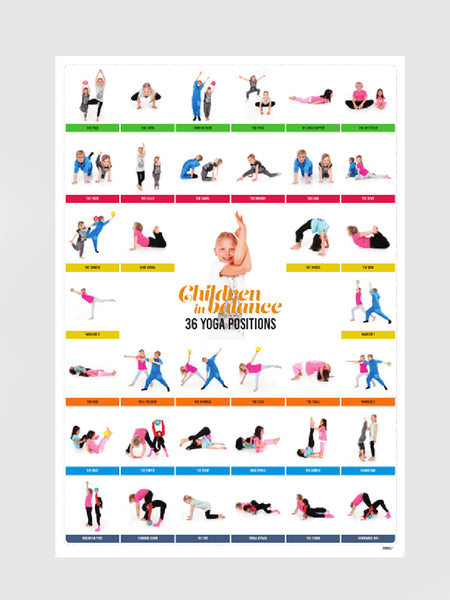 Chiball Children In Balance Yoga Pose Position Poster –Yoga Studio Store